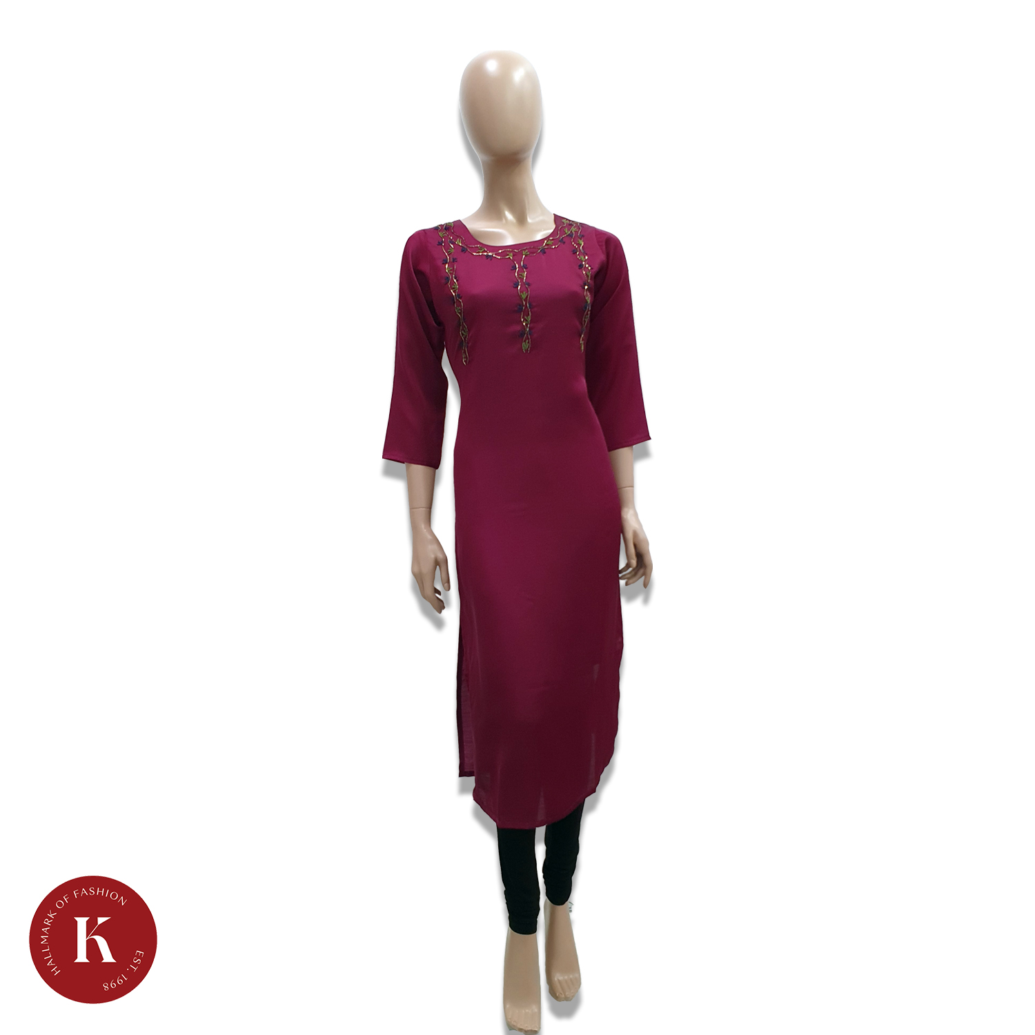Plum Long Kurti Kaysons Plum Long Kurti Kaysons